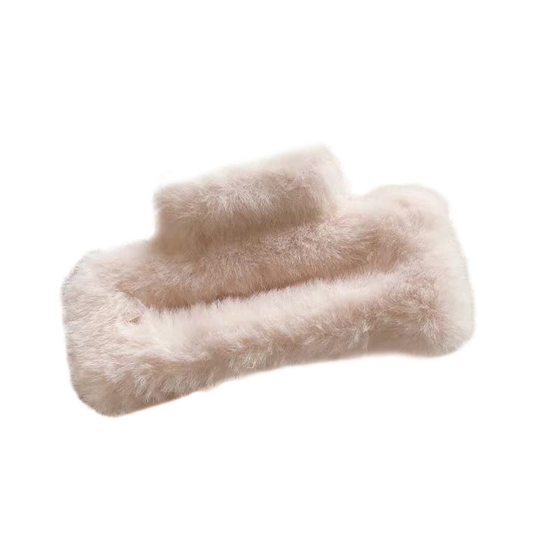 Neutral Furry Hair Claw | Mavi Bandz