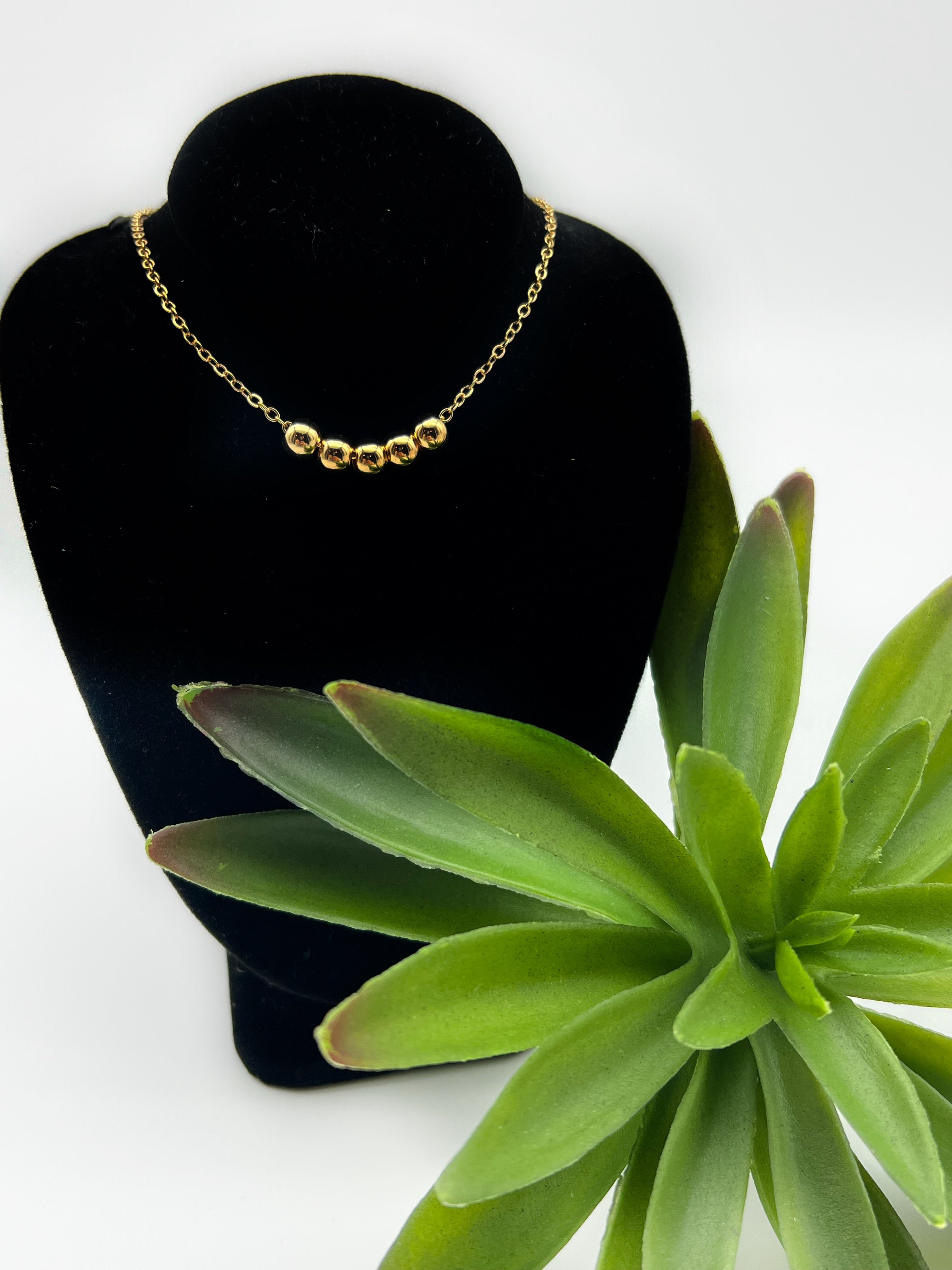 Fidget Gold Ball Necklace | Mavi Bandz