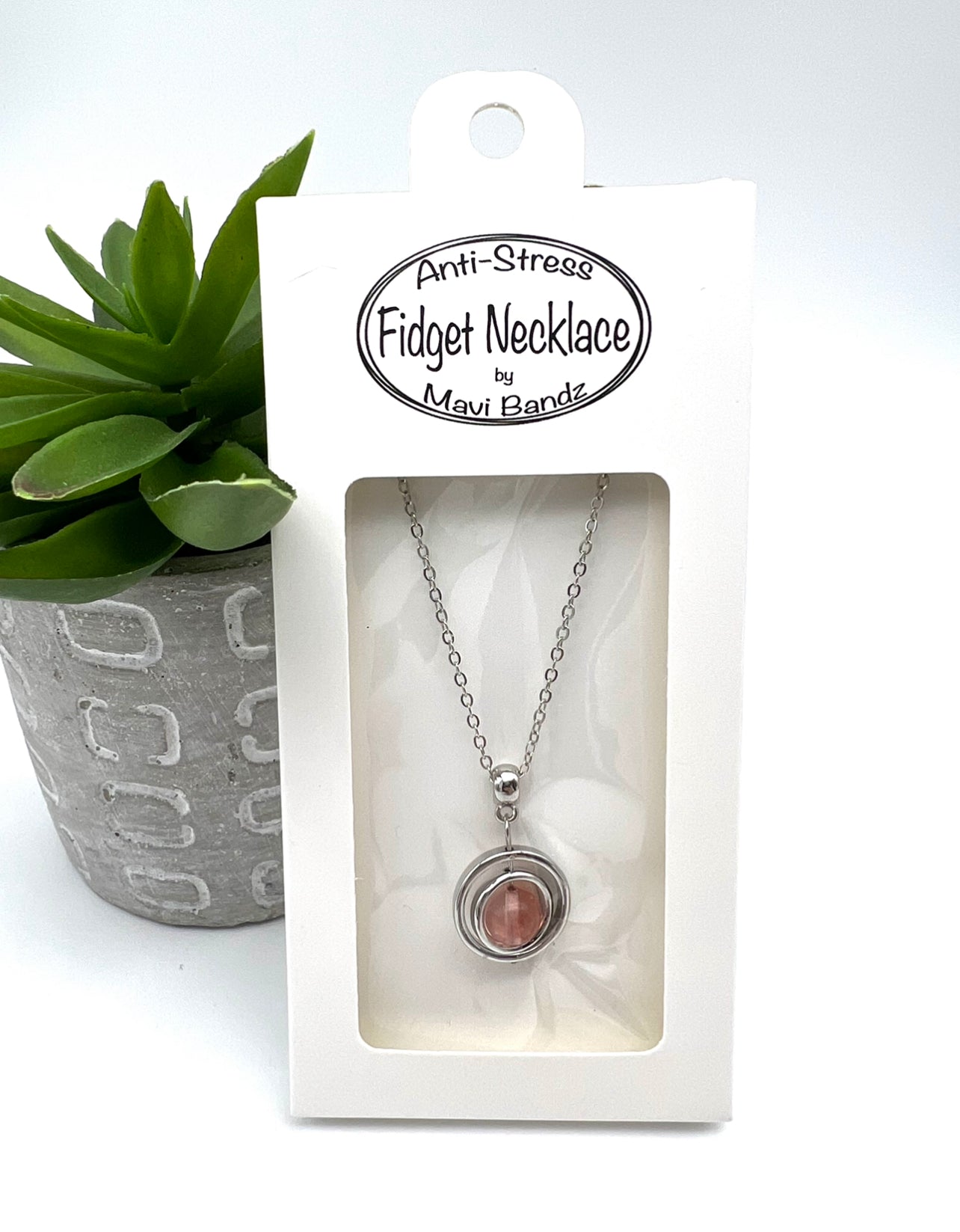 Fidget Gem Spinner Necklace | Mavi Bandz